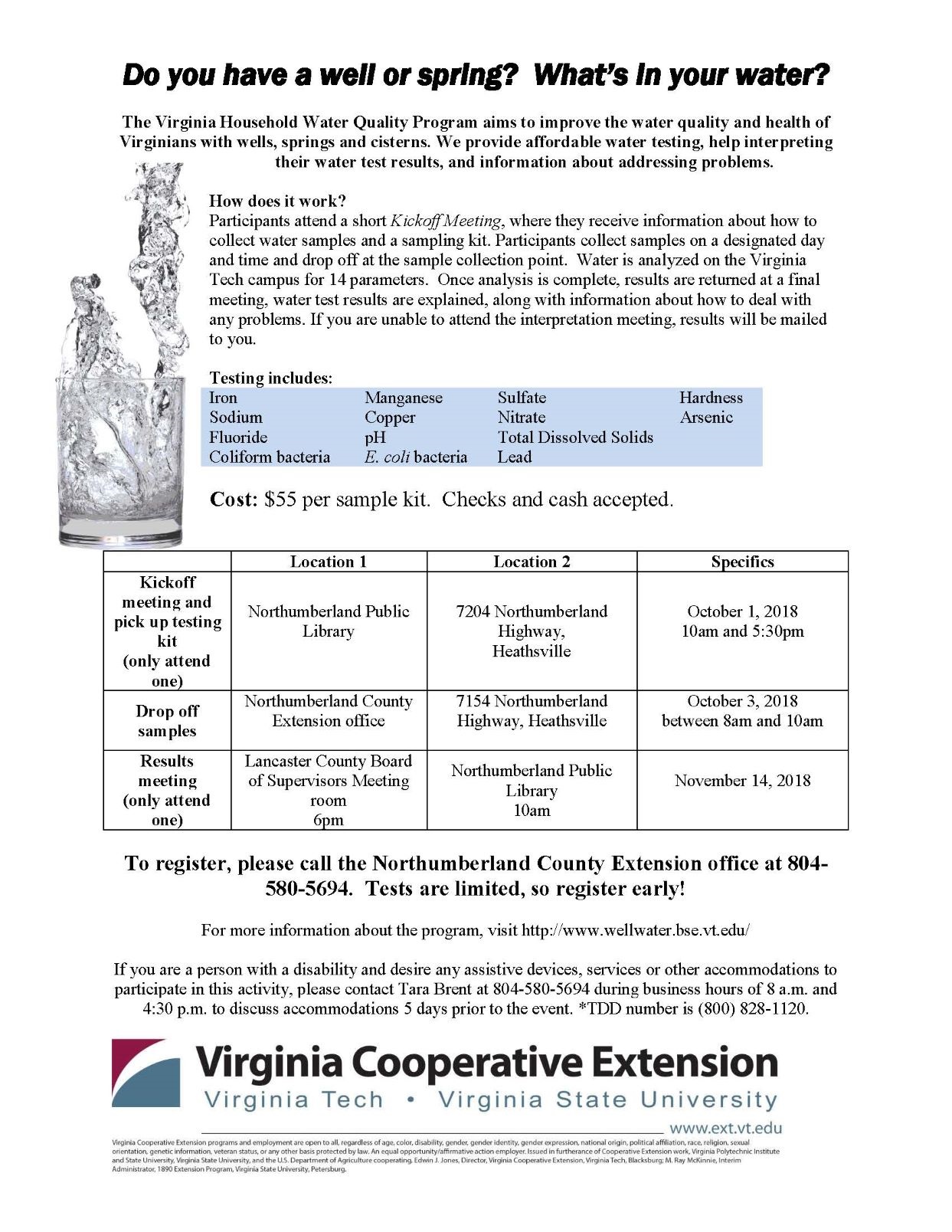 Cooperative Extension to host well water testing in the Northern Neck ...